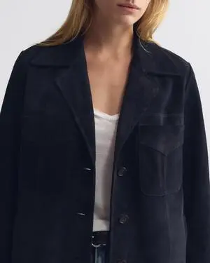 NILI LOTAN Dominic Suede Jacket