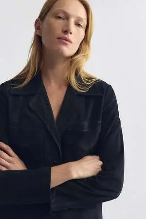 NILI LOTAN Dominic Suede Jacket