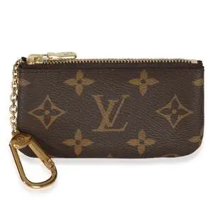 LOUIS VUITTON Monogram Canvas Key Pouch - Gold