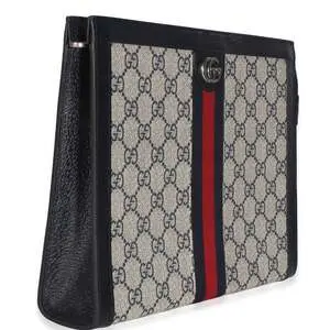 Gucci Ophidia Gg Supreme Canvas Large Pouch