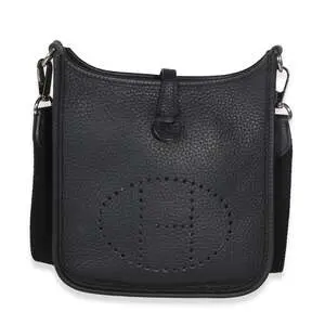 Hermès Clemence Evelyne 16 Tpm Phw Crossbody Bag - Black