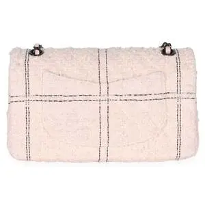 Chanel Light Multicolor Quilted Tweed Double Flap Bag