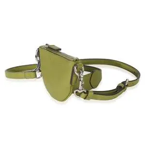 Gucci Pebbled Calfskin Shoulder Pouch - Green