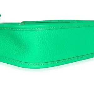 Hermès Clemence Evelyne Tpm Bag With Silver-tone Hardware - Green