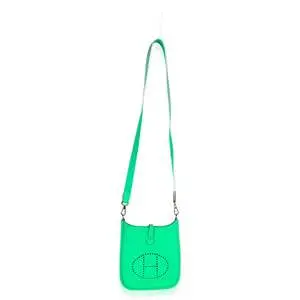 Hermès Clemence Evelyne Tpm Bag With Silver-tone Hardware - Green