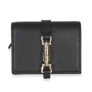 Gucci Piuma Calfskin Jackie 1961 Wallet - Black
