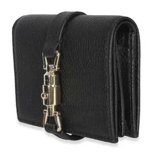 Gucci Piuma Calfskin Jackie 1961 Wallet - Black