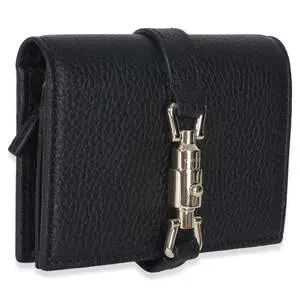 Gucci Piuma Calfskin Jackie 1961 Wallet - Black