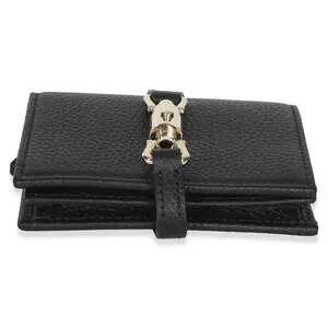 Gucci Piuma Calfskin Jackie 1961 Wallet - Black