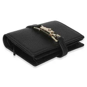 Gucci Piuma Calfskin Jackie 1961 Wallet - Black