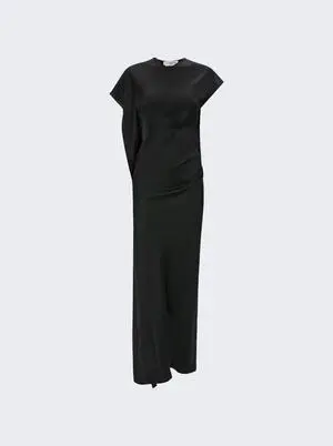Victoria Beckham Midi Dress With Asymmetrical Hem And Sleeve