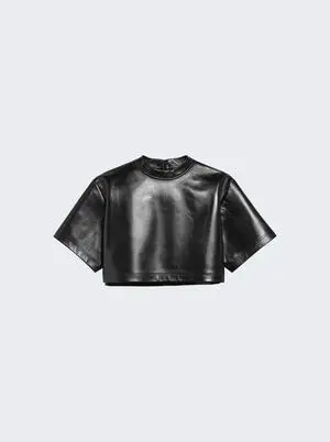 Balenciaga Cropped Tee - Black
