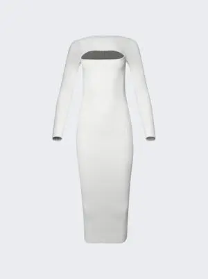 COURRÃ¨GES Courrèges Rib Knit Slash Long Dress