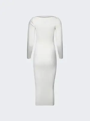 COURRÃ¨GES Courrèges Rib Knit Slash Long Dress