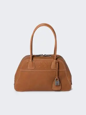 Miu Miu Vivant Nappa Leather Bag - Brown