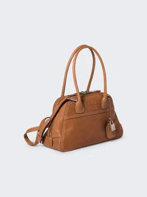 Miu Miu Vivant Nappa Leather Bag Caramel - Brown