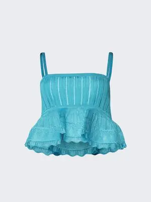 ALAÃA Shiny Crinoline Top