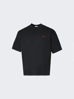 Vetements Classic Logo Boxy Tee Washed And Red - Black