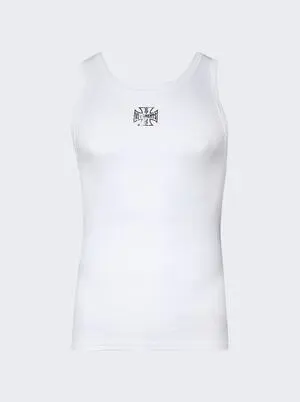 Vetements Biker Cross Logo Tank Top - White