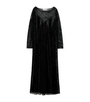 Marina Rinaldi Sparkling Midi Dress And Petticoat - Black