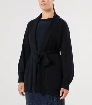 Marina Rinaldi Cashmere Tie-belt Cardigan