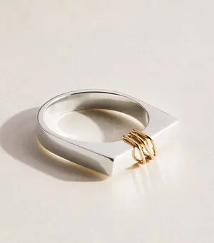 FYR Sterling And Yellow Gold Blaze Ring