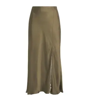 CLAUDIE PIERLOT Claudie Pierlot Satin Lace Midi Skirt