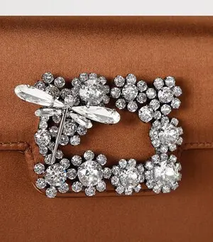 ROGER VIVIER Satin Efflorescence Envelope Clutch Bag