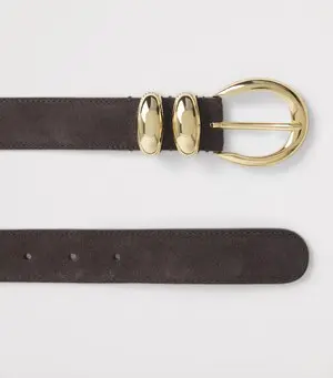 Sandro Suede Buckle Belt