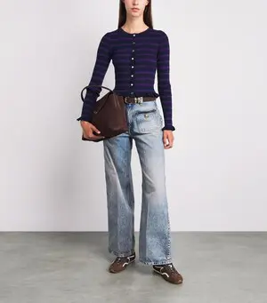 Sandro Suede Buckle Belt