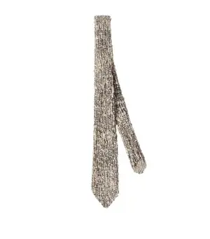 Brunello Cucinelli Dazzling Craquelé Embellished Tie