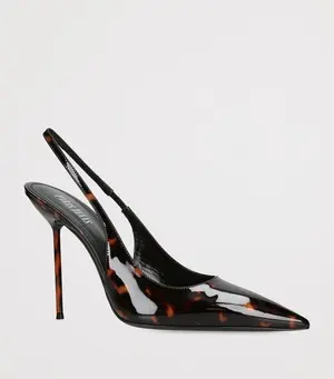 Paris Texas Patent Leather Lidia Slingback Pumps - Brown