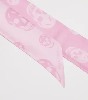 Alexander McQueen Silk Skull Skinny Scarf