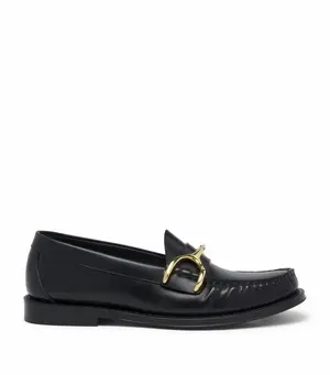 Alexander McQueen Leather Wishbone Loafers - Black