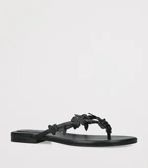 Simkhai Leather Floral Willow Flip Flops