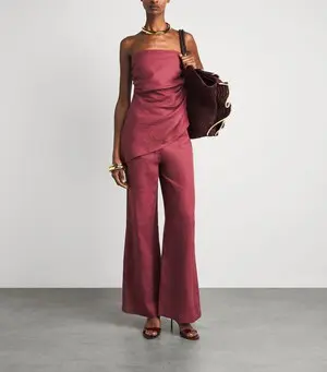 Faithfull The Brand Linen Asymmetric Nera Top