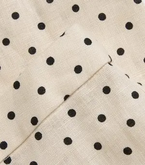 Faithfull The Brand Linen Polka Dot Capri Trousers - White
