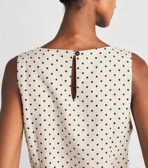 Faithfull The Brand Linen Polka Dot Mini Dress