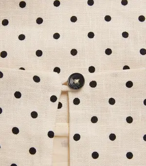 Faithfull The Brand Linen Polka Dot Mini Dress