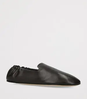 THE ROW Casa Leather Slippers