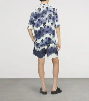Alexander McQueen Tie-dye Skull Print Swim Shorts