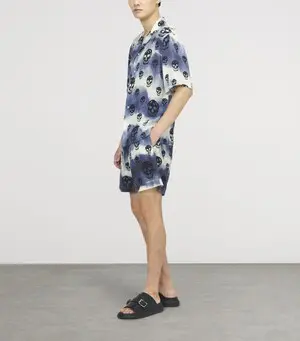 Alexander McQueen Tie-dye Skull Print Swim Shorts