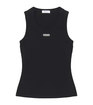 Alexander McQueen Cotton Plaque Tank Top