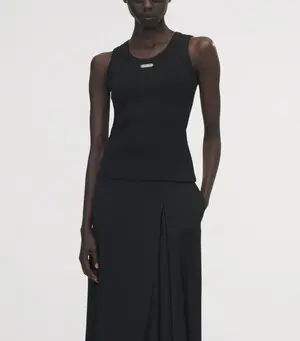 Alexander McQueen Cotton Plaque Tank Top