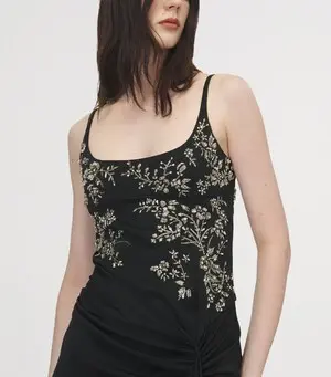 Alexander McQueen Embellished Crepe Satin Gown