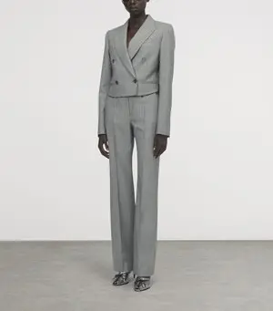 Alexander McQueen Cropped Double-breasted Blazer