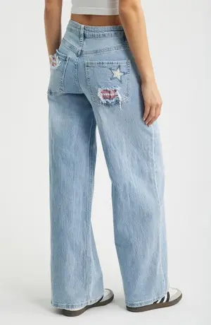 YMI Joey Star Wide Leg Jeans