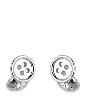 DEAKIN & FRANCIS Sterling Button Cufflinks - Silver