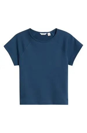 Caslon Short Sleeve Terry Sweatshirt - Navy Denim