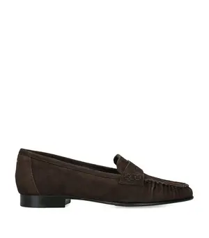 AeydĒ Suede Aldous Loafer - Brown